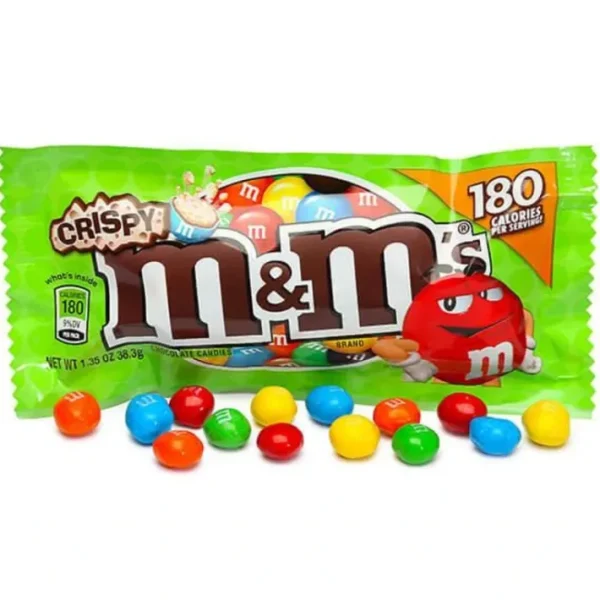 M&M's Candy Packets - Crispy: 24-Piece Box- Candy - SweetChocolate